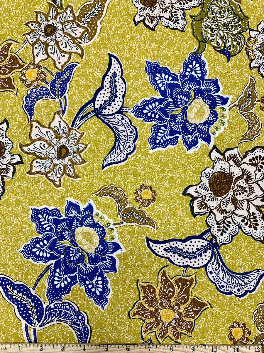 RV-9045W FLORAL PRINT VISCOSE CREPE. ITALY. – Elliott Berman Textiles