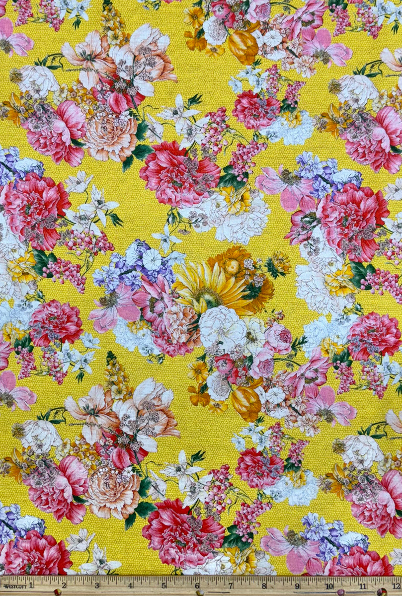 RVK-9056W DESIGNER ROSE OVER LACE PRINT COTTON JERSEY KNIT. EMANUEL UN ...